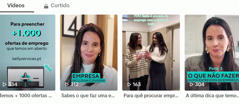 Kelly no TikTok com dicas sobre o mercado de trabalho – human